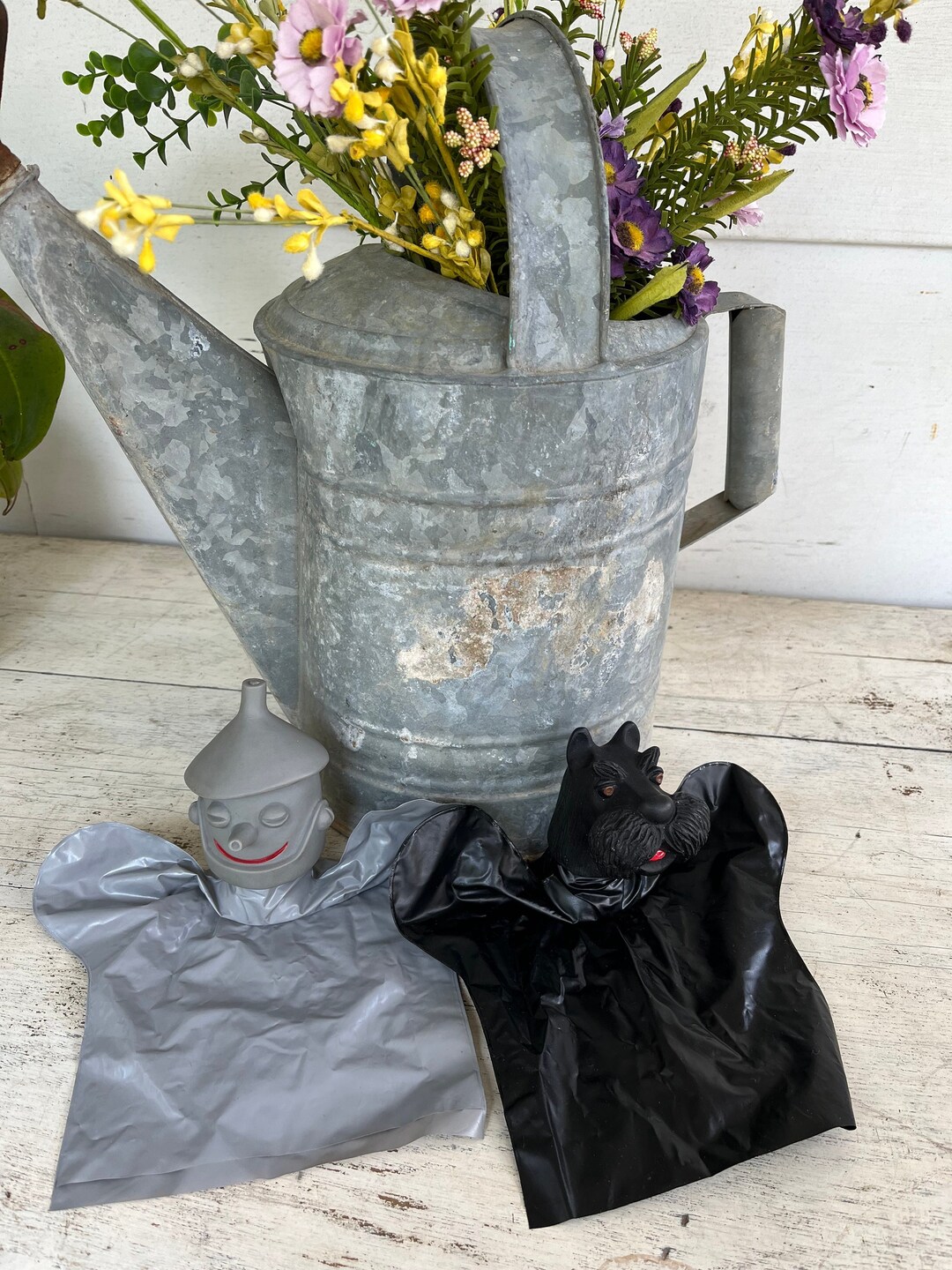 Pair of Vintageplastic Wizard of Oz Hand Puppets, Tin Man and Toto - Etsy