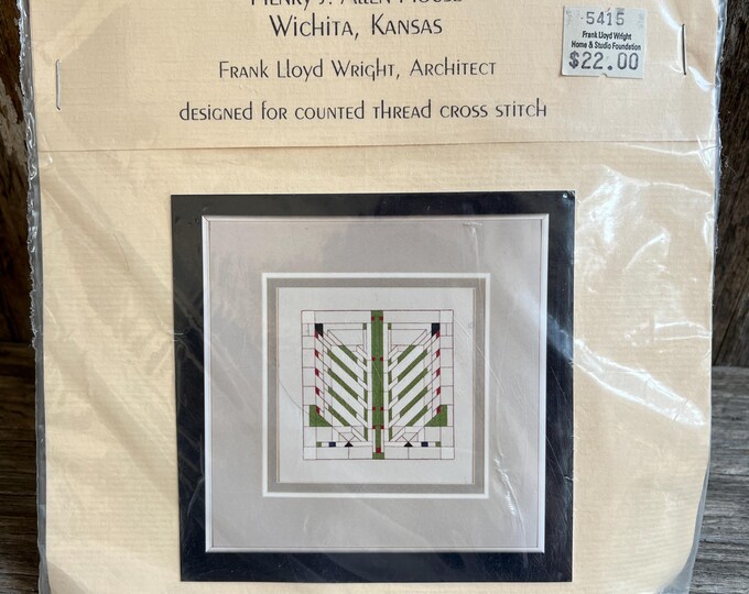 Frank Lloyd Wright Cross Stitch Kit , Henry J. Allen House - Etsy