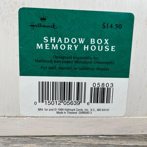 Vintage Hallmark Memory House Shadow Box With Miniature Christmas ...