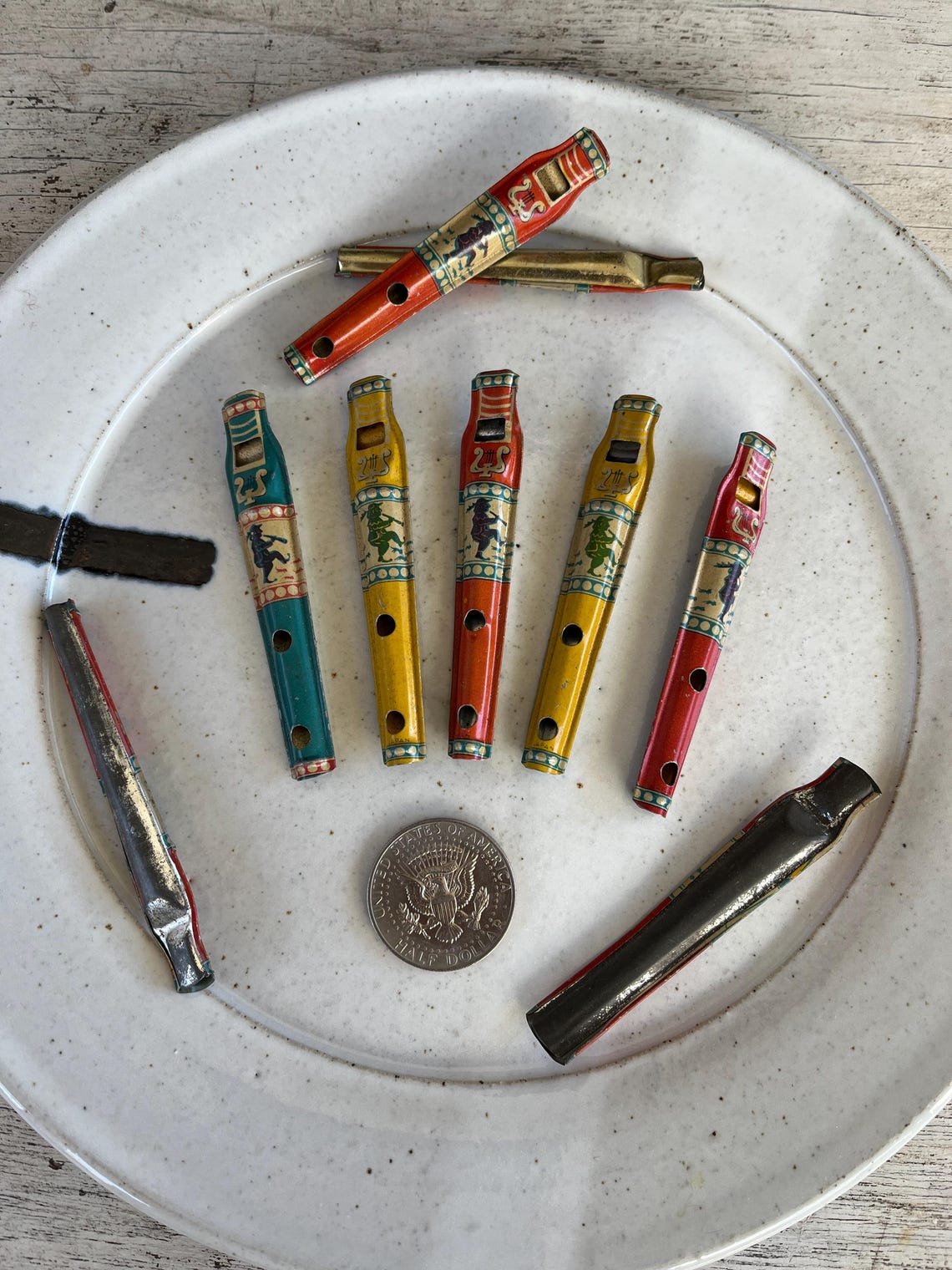 1 Vintage Tin Litho Cracker Jack Metal Whistle, Made in Japan - Etsy
