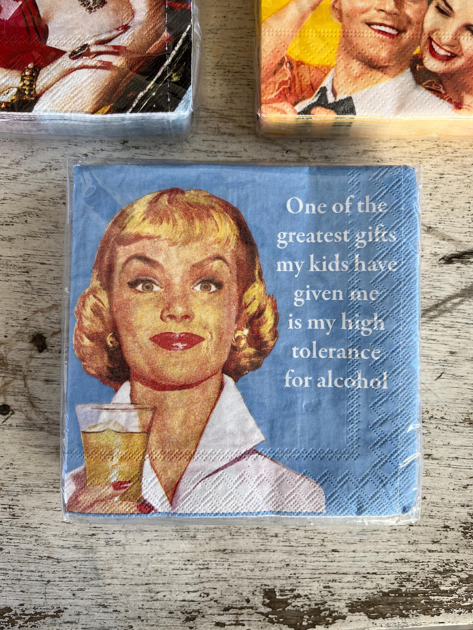 Vintage 1950's Style Humorous Cocktail / Beverage Paper Napkins - Etsy