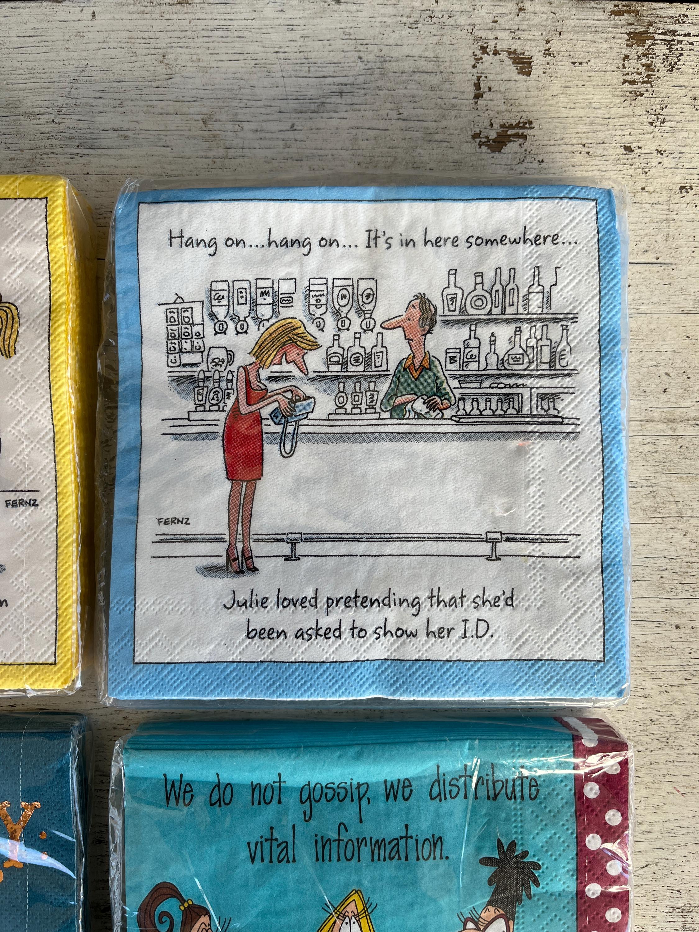 Vintage 1950's Style Humorous Cocktail / Beverage Paper Napkins - Etsy