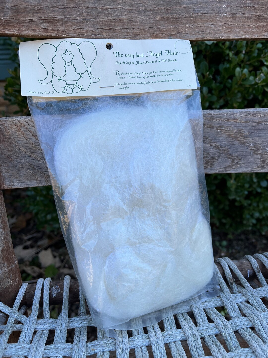 Vintage Mohair / Wool and Mylar Angel Hair for Crafting, Iridescent ...