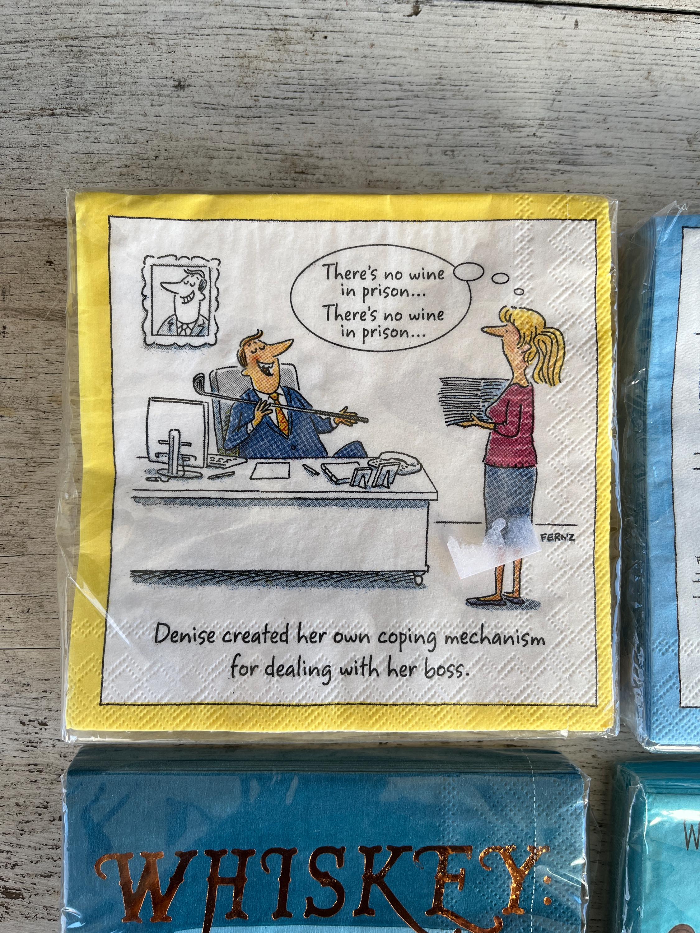 Vintage 1950's Style Humorous Cocktail / Beverage Paper Napkins - Etsy