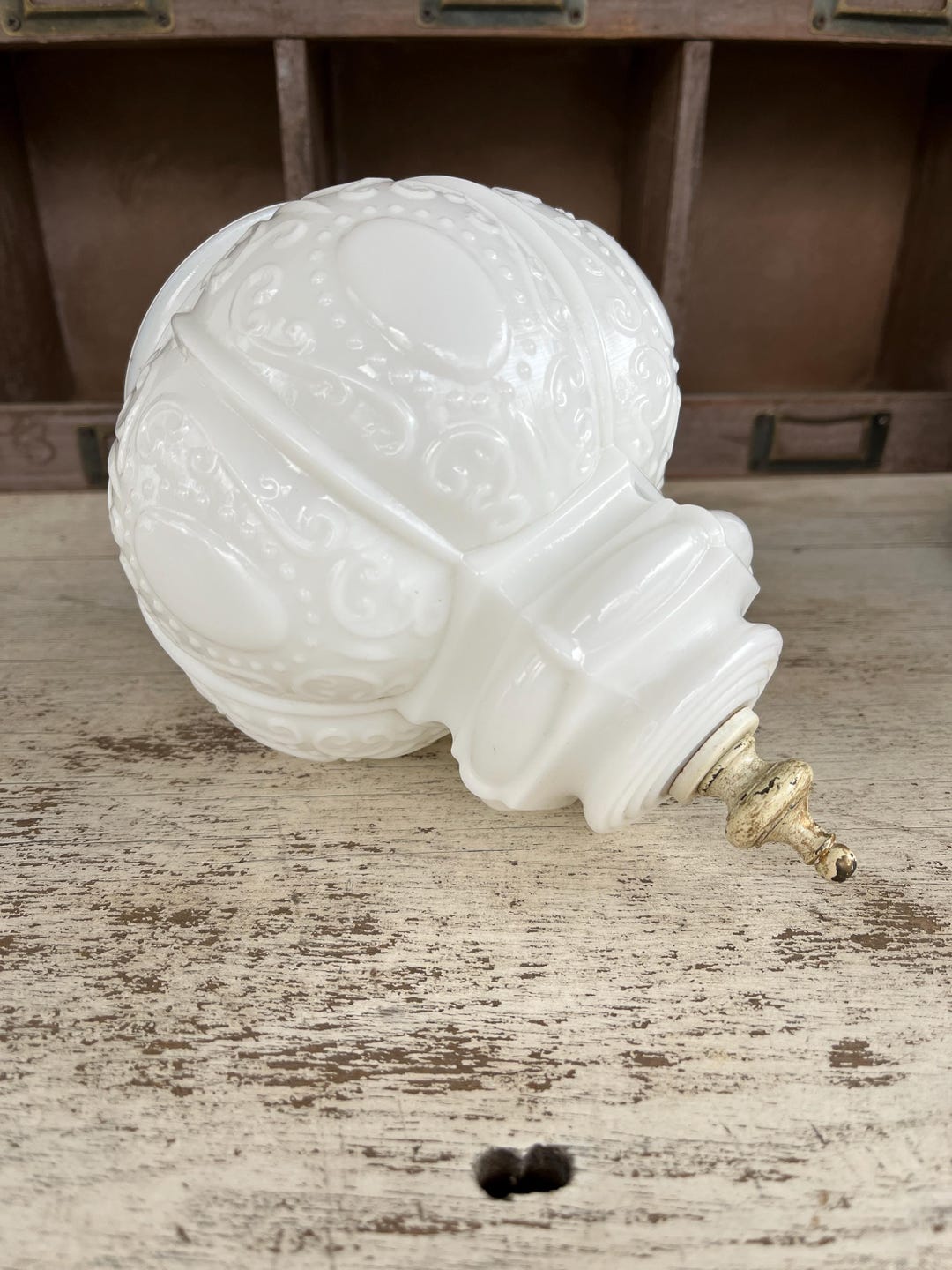 Mid Century Milk Glass Swag Light Shade / Globe, Replacement - Etsy