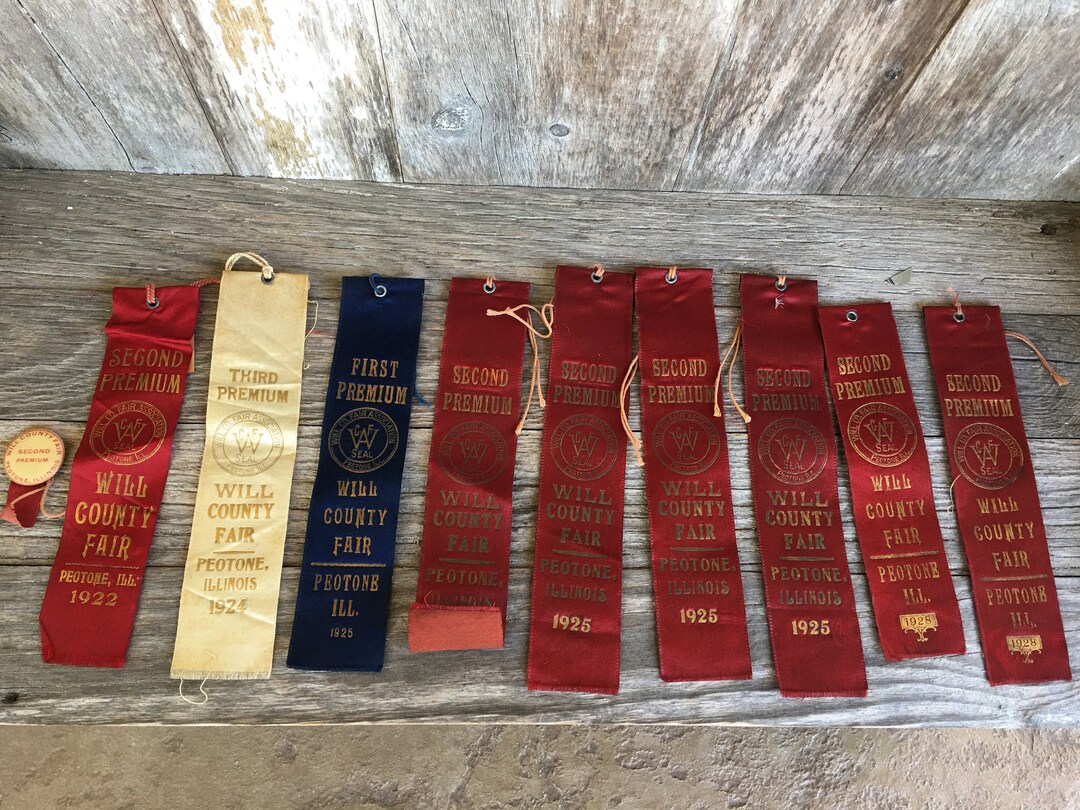 Antique Will County Fair, Peotone, Illinois Ribbons, Awards, Button - Etsy