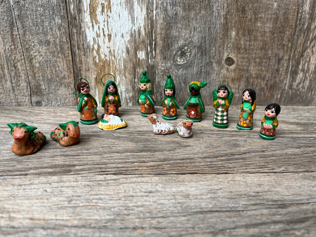 Mexican Pottery Nativity Set, Hand Painted / Christmas - Etsy