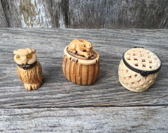 Carved Bone Trinket Box - Etsy