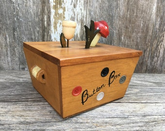 Sewing Button Box | Etsy