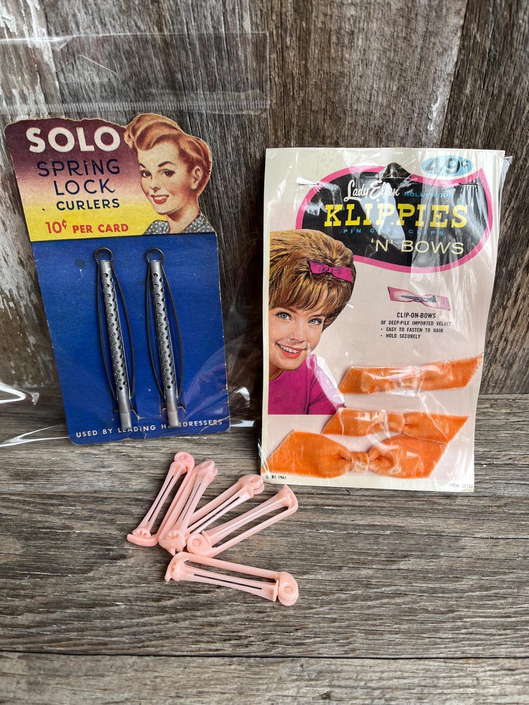Collection of Vintage Hair Curlers and Barrettes, 1950's and 1960's - Etsy