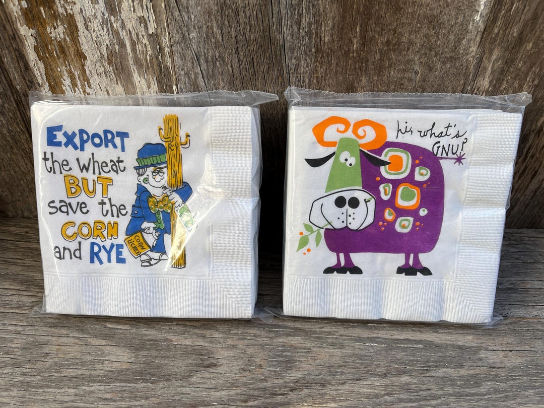 1 Package of Vintage Paper Beverage / Cocktail Napkins, Humorous - Etsy