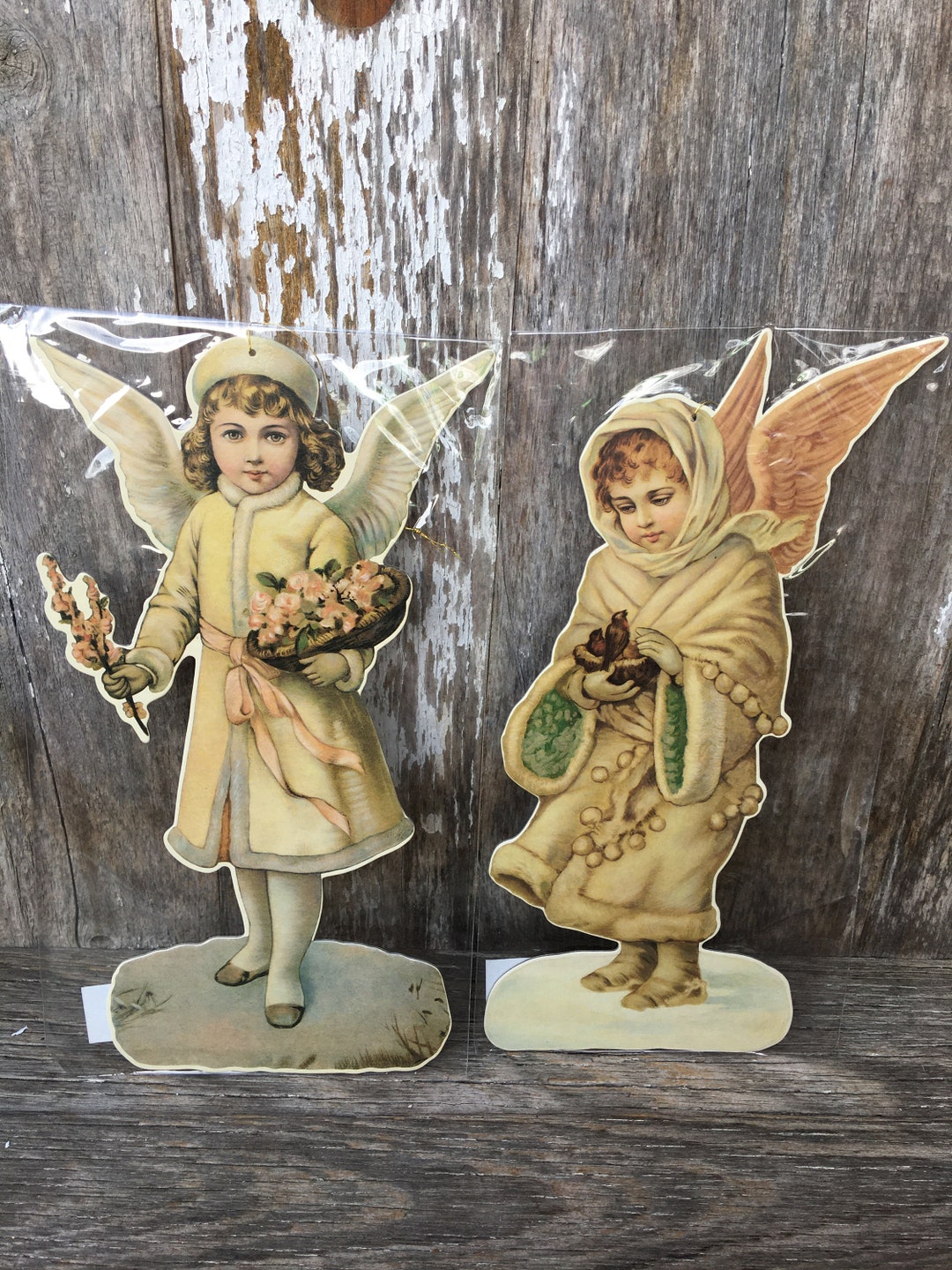 1 Large Shackman Die Cut Cardboard Angel Ornament, Christmas - Etsy