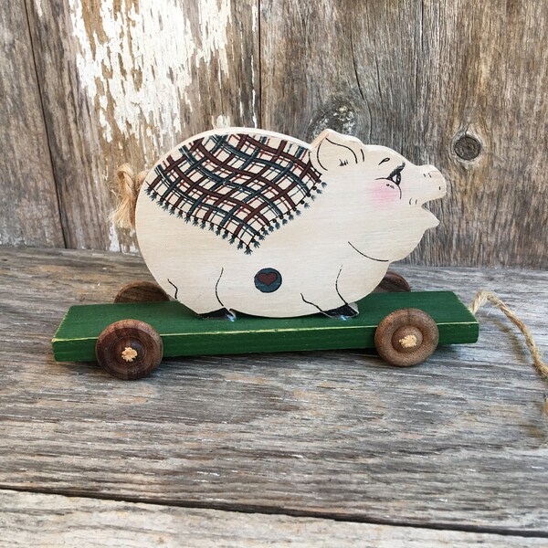 Pig Pull Toy - Etsy