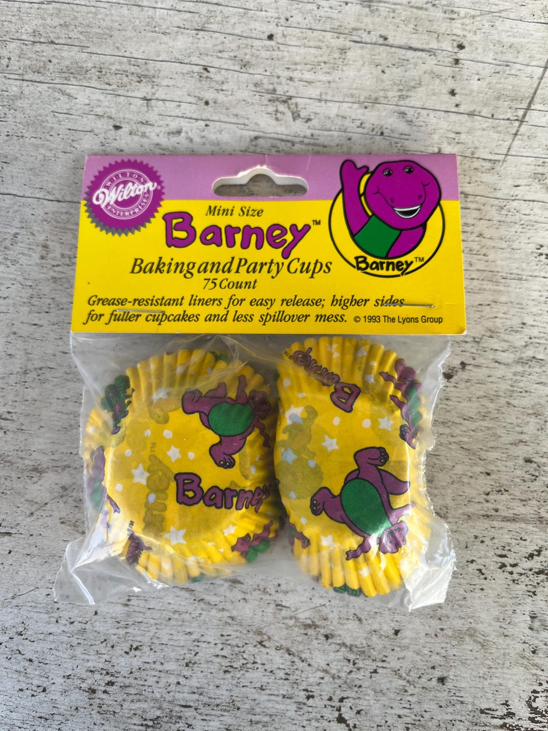 Vintage Barney Baking Cups, Party Cups, Mini Size by Wilton - Etsy