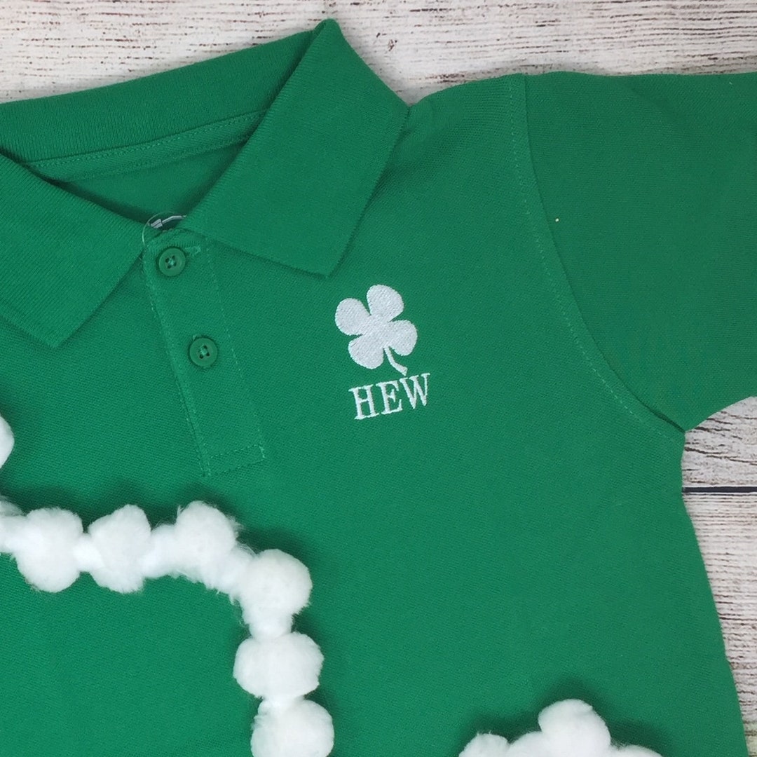 Embroidered Shamrock Shirt - Etsy