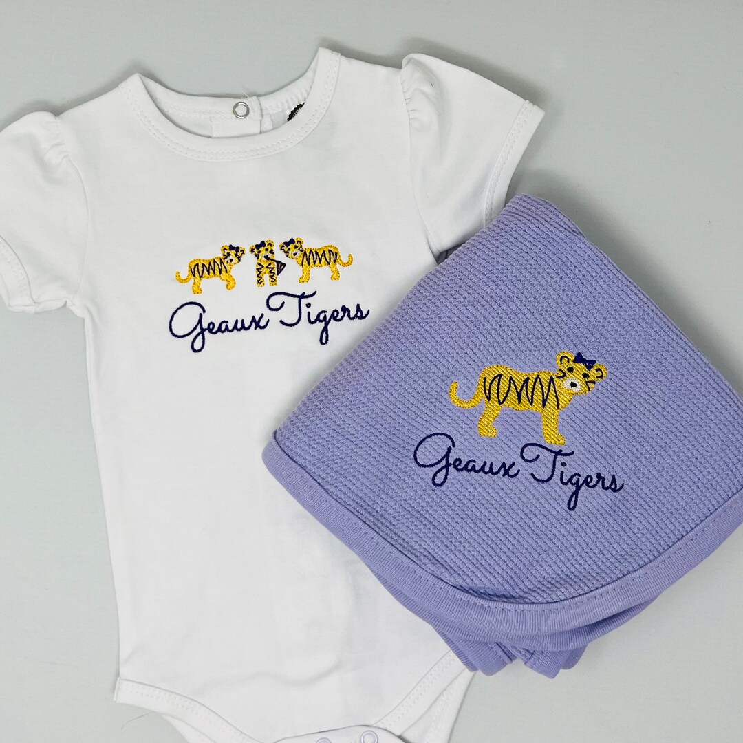 Personalized Embroidered Tiger Shirt or Bodysuit, Bib or Burp Cloth - Etsy
