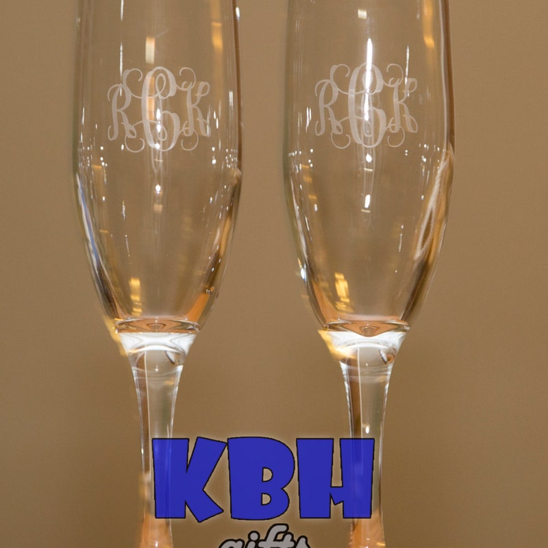 Monogrammed Glasses - Etsy
