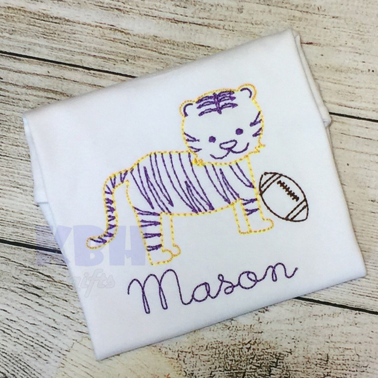 Vintage Embroidered Tiger Shirt or Bodysuit, Bib or Burp Cloth - Etsy