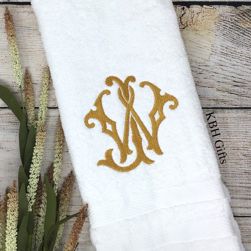 Monogram Hand Towel - Etsy