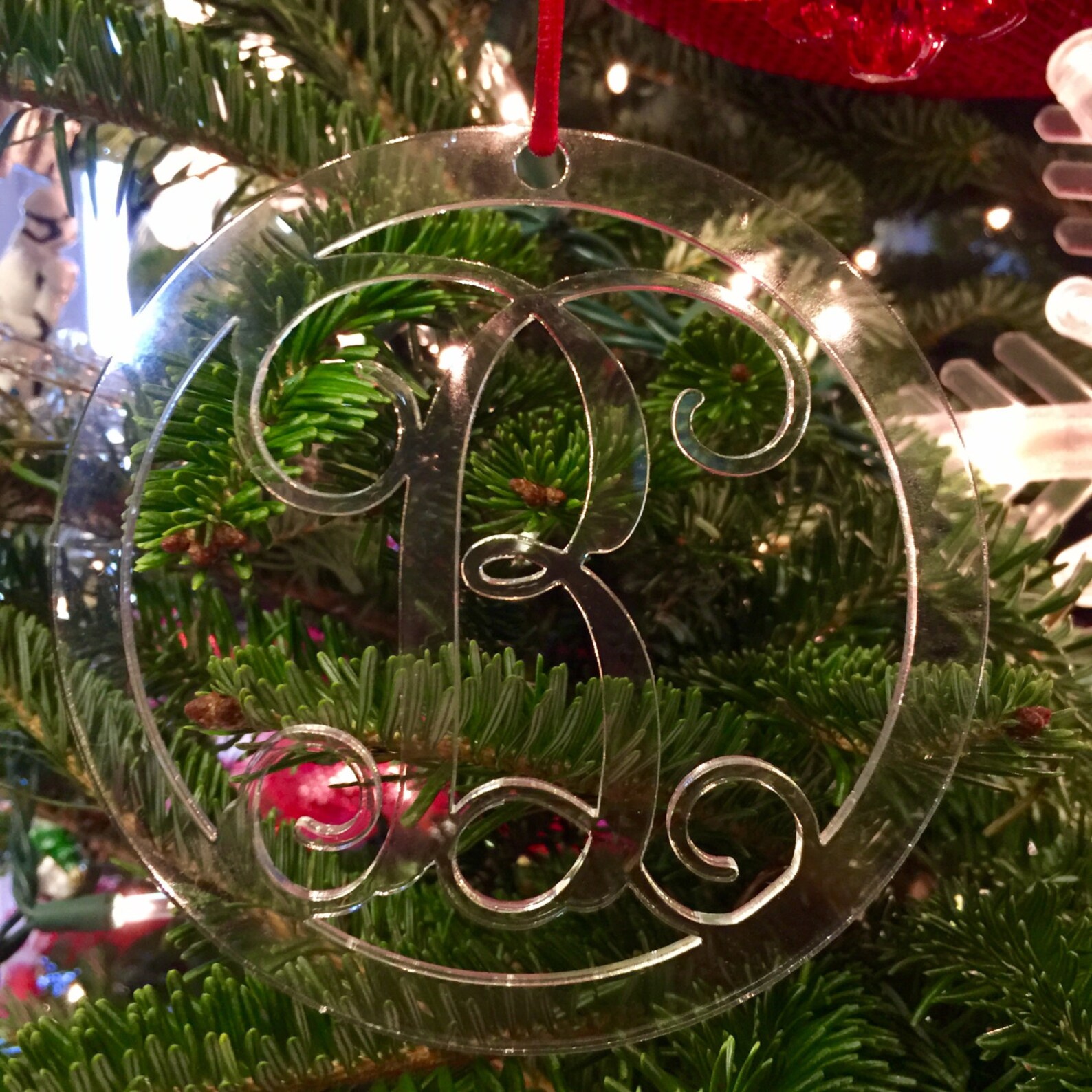 Monogrammed Christmas Ornament | Etsy