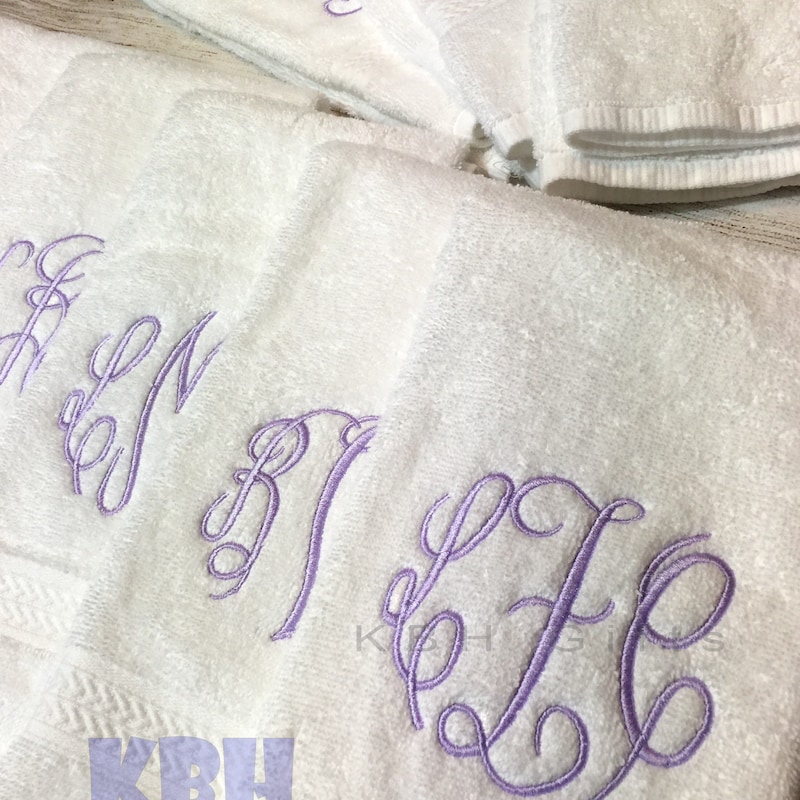 Monogram Hand Towel - Etsy