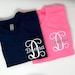 Embroidered Monogram Tshirt - Etsy