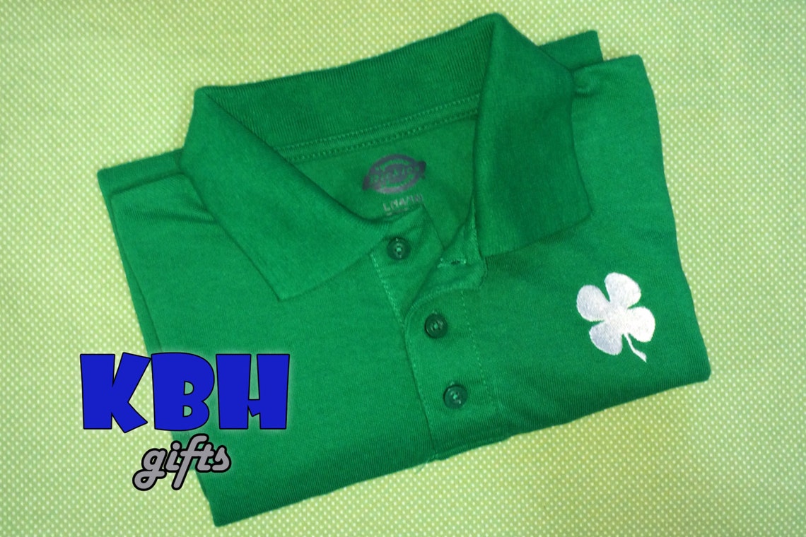 Embroidered Shamrock Shirt - Etsy