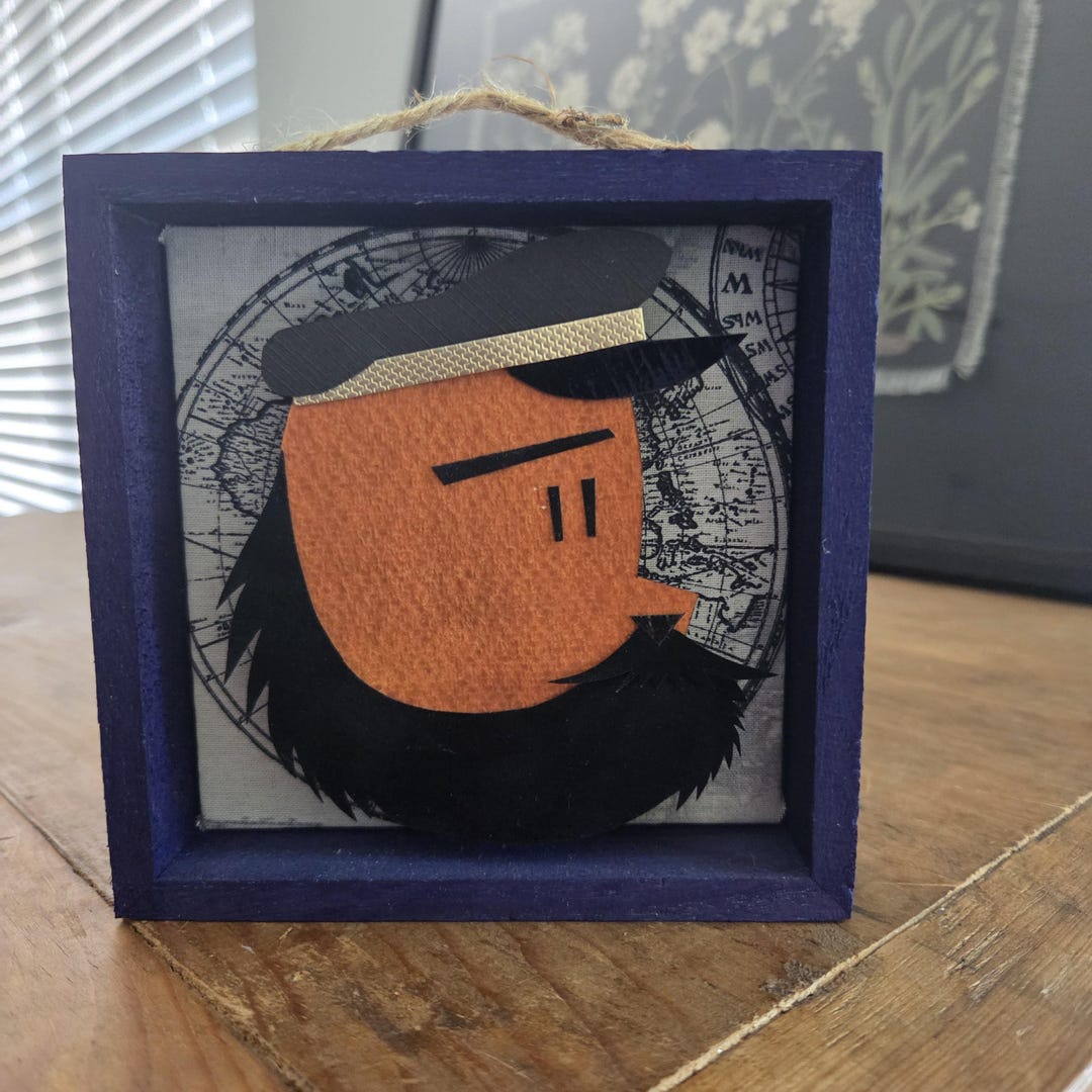 The Captain | Wall Art | Wooden Frame - Etsy