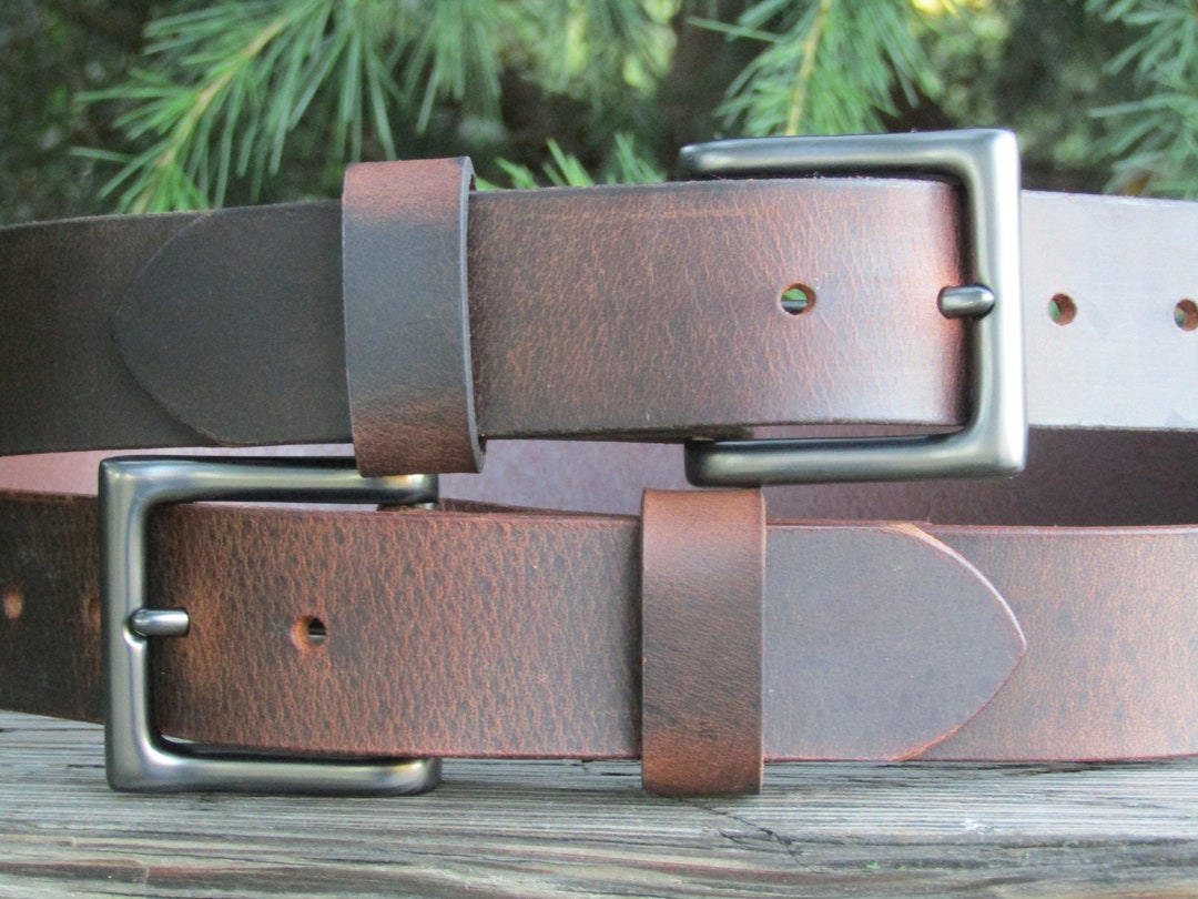 1 1/2" Custom Handcrafted Leather Belt Mens Leather Belt Made in USA ...