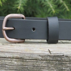 1 Inch Black Leather Belt, Full Grain Black Leather Belt, Womans ...