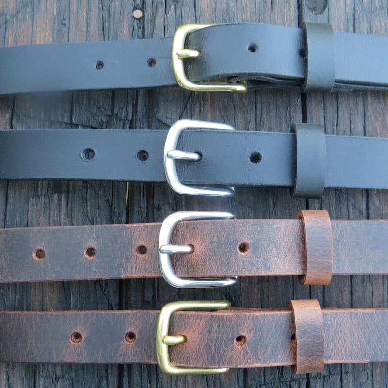 Leather Belt Women Narrow - Etsy