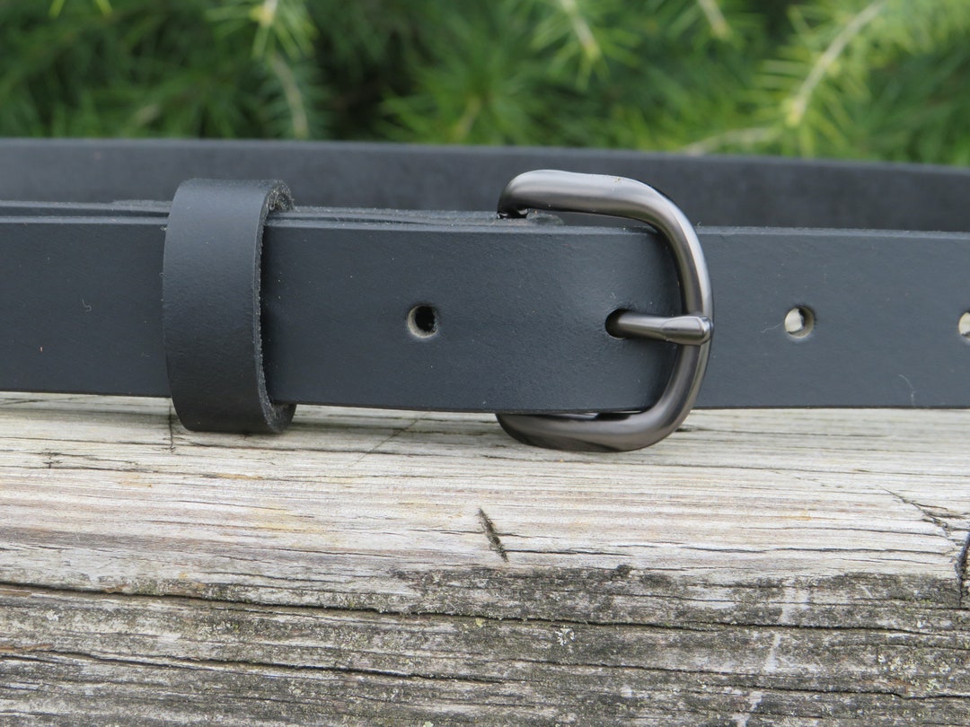 1 Inch Black Leather Belt, Full Grain Black Leather Belt, Womans ...