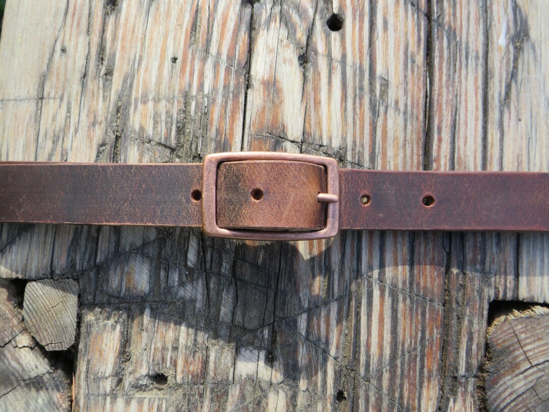 1 Inch Wide Leather Belt, Full Grain Brown Leather Belt, Narrow Leather ...