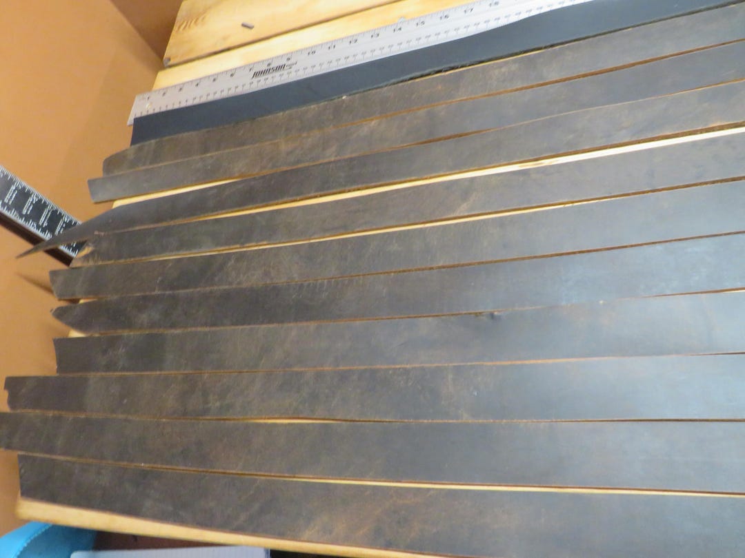 12 Leather Straps 24-46 Inches Long DIY Leather Project Leather Scrap ...