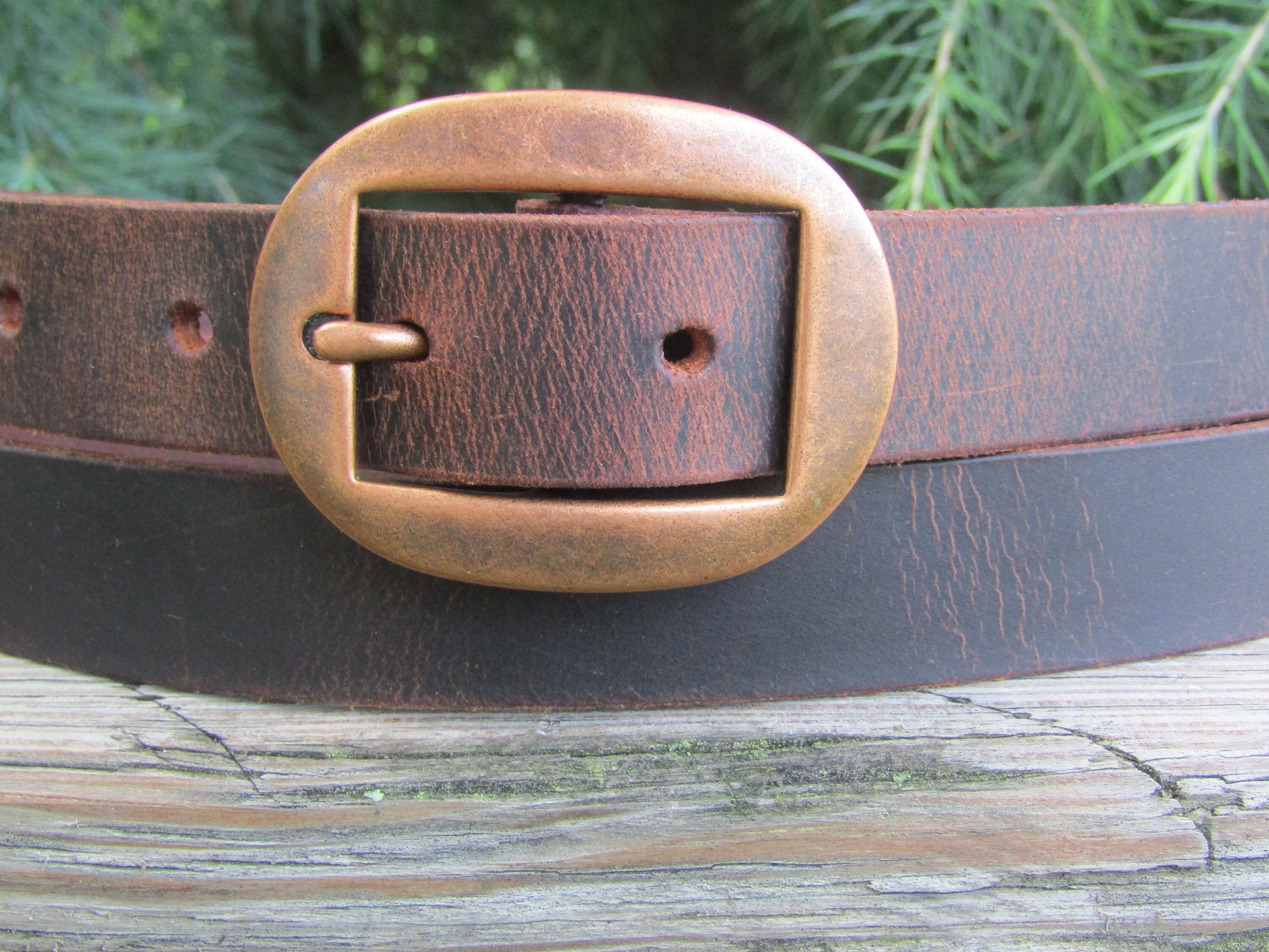 1 Inch Wide Leather Belt Full Grain Brown Leather Belt - Etsy