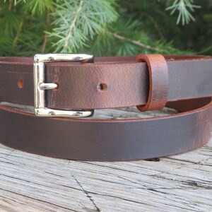1 Inch Wide Leather Belt/ Full Grain Brown Leather Womans Belt/ Crazy ...