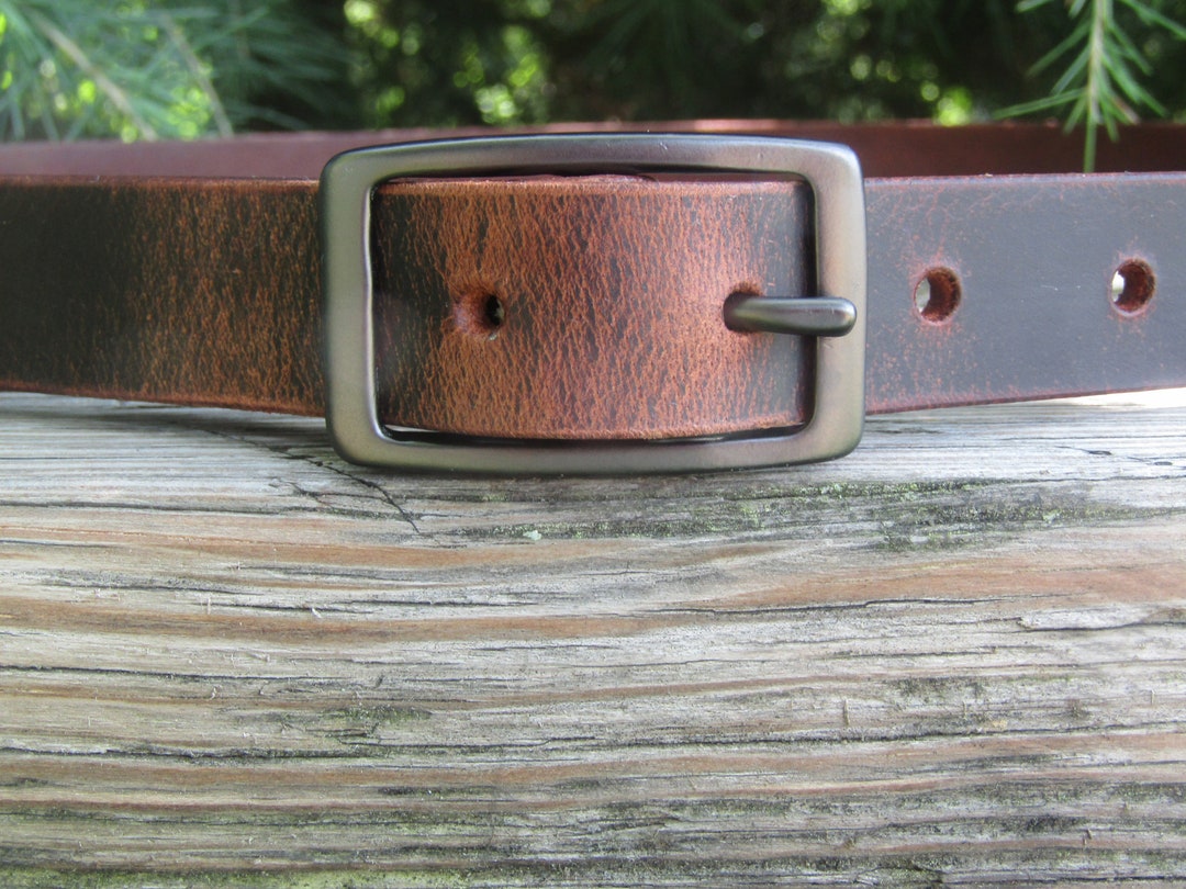 1 Inch Wide Leather Belt, Full Grain Brown Leather Belt, Narrow Leather ...