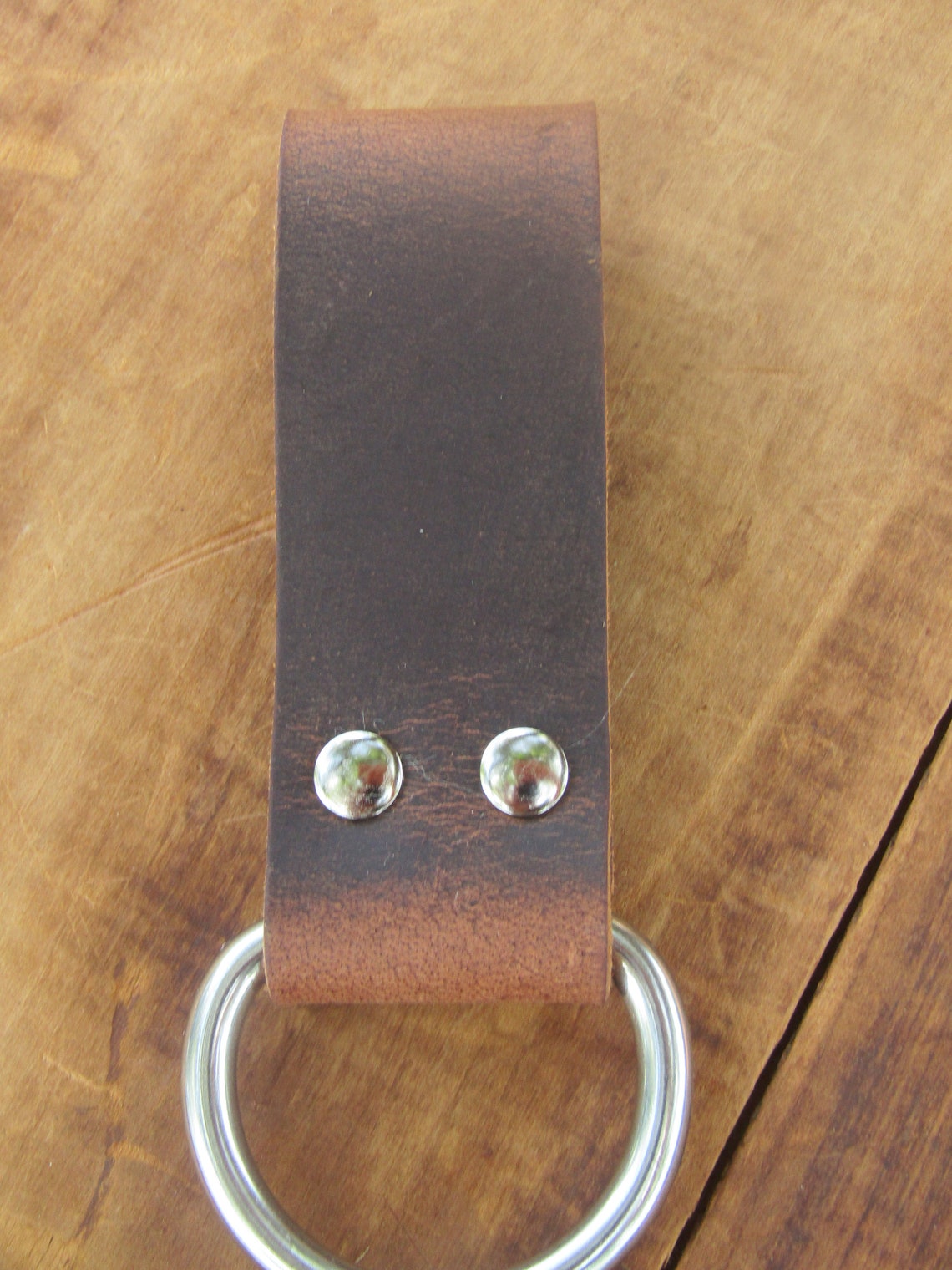 Water Buffalo Leather Knife Hanger, Strap Holder, With Stainless Steel ...