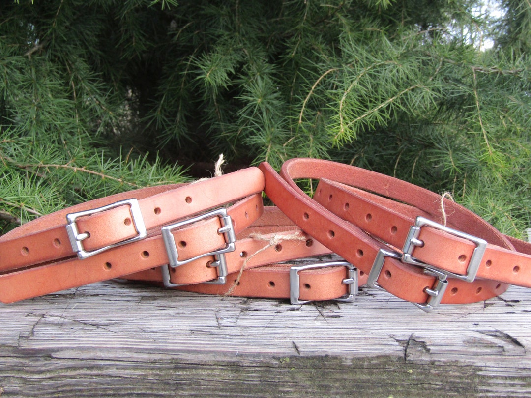 Custom Size Pair of Hermann Oak Harness Leather Straps, Leather Utility ...