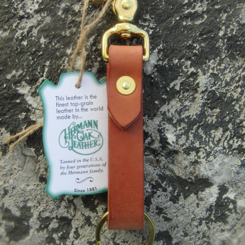 Leather Keychain - Etsy