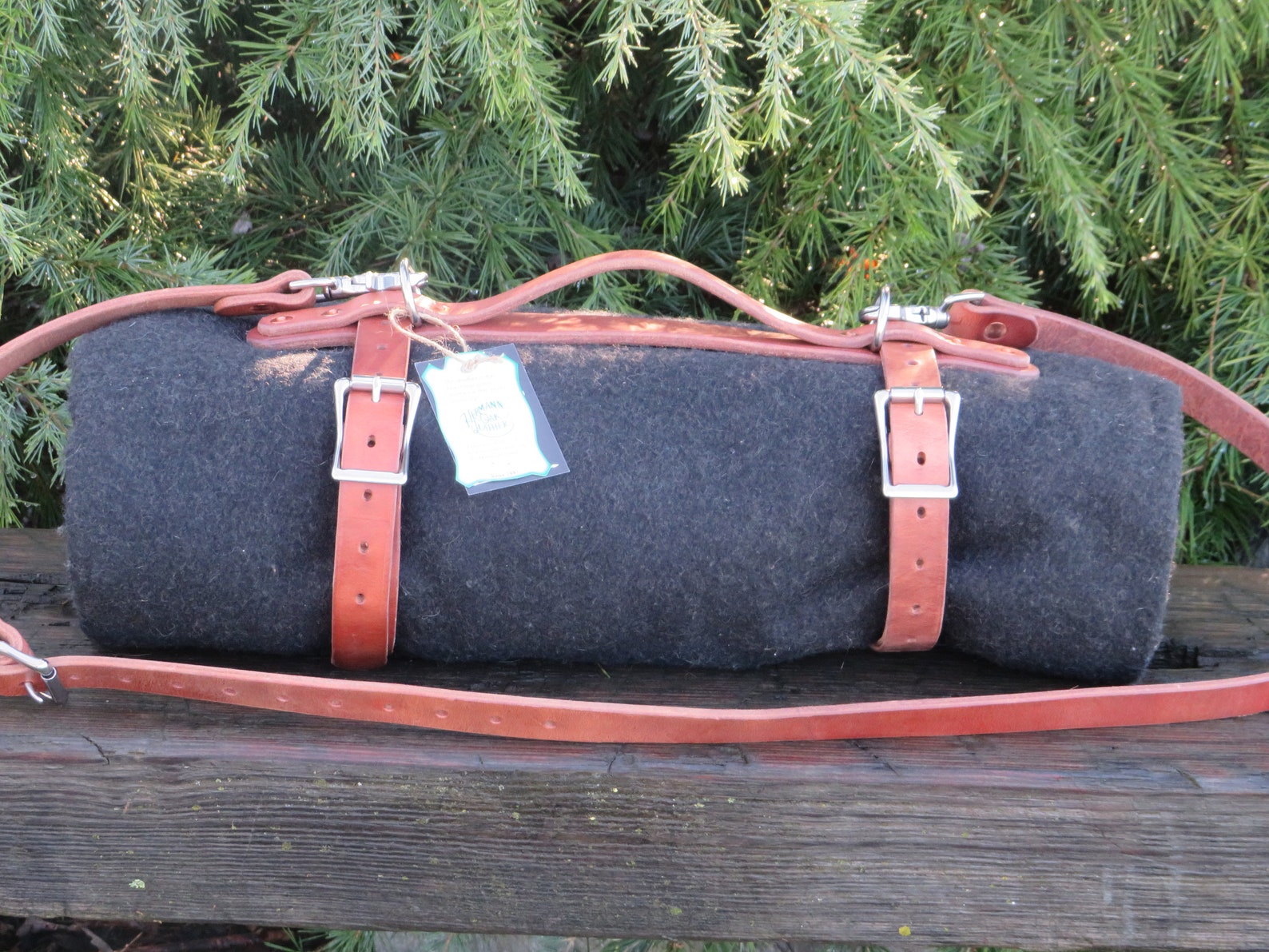 Hand Made Hermann Oak Harness Leather Blanket Carrier/ Blanket Harness ...