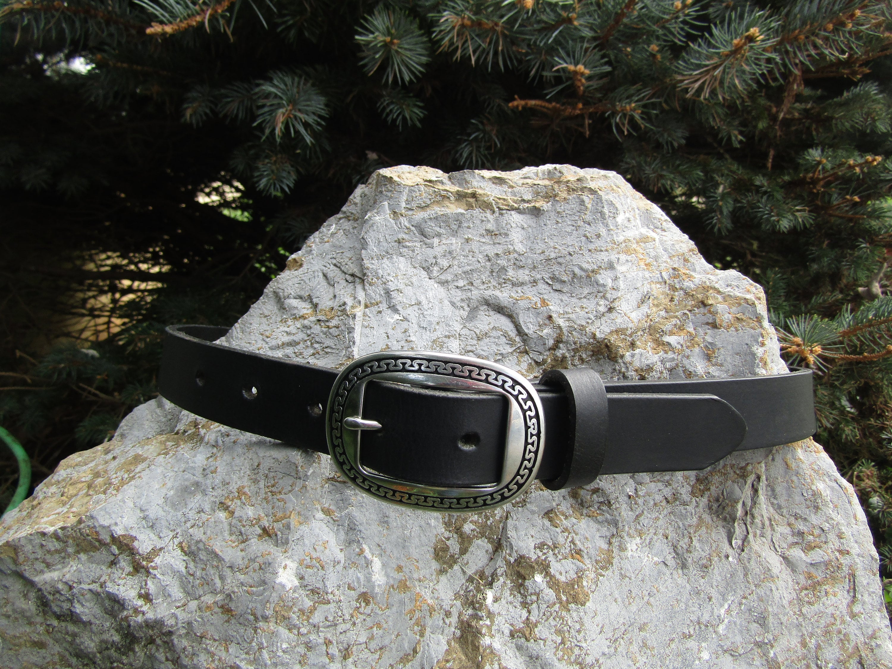 1 Inch Wide Belt Black Narrow Leather Belt Full Grain Black - Etsy