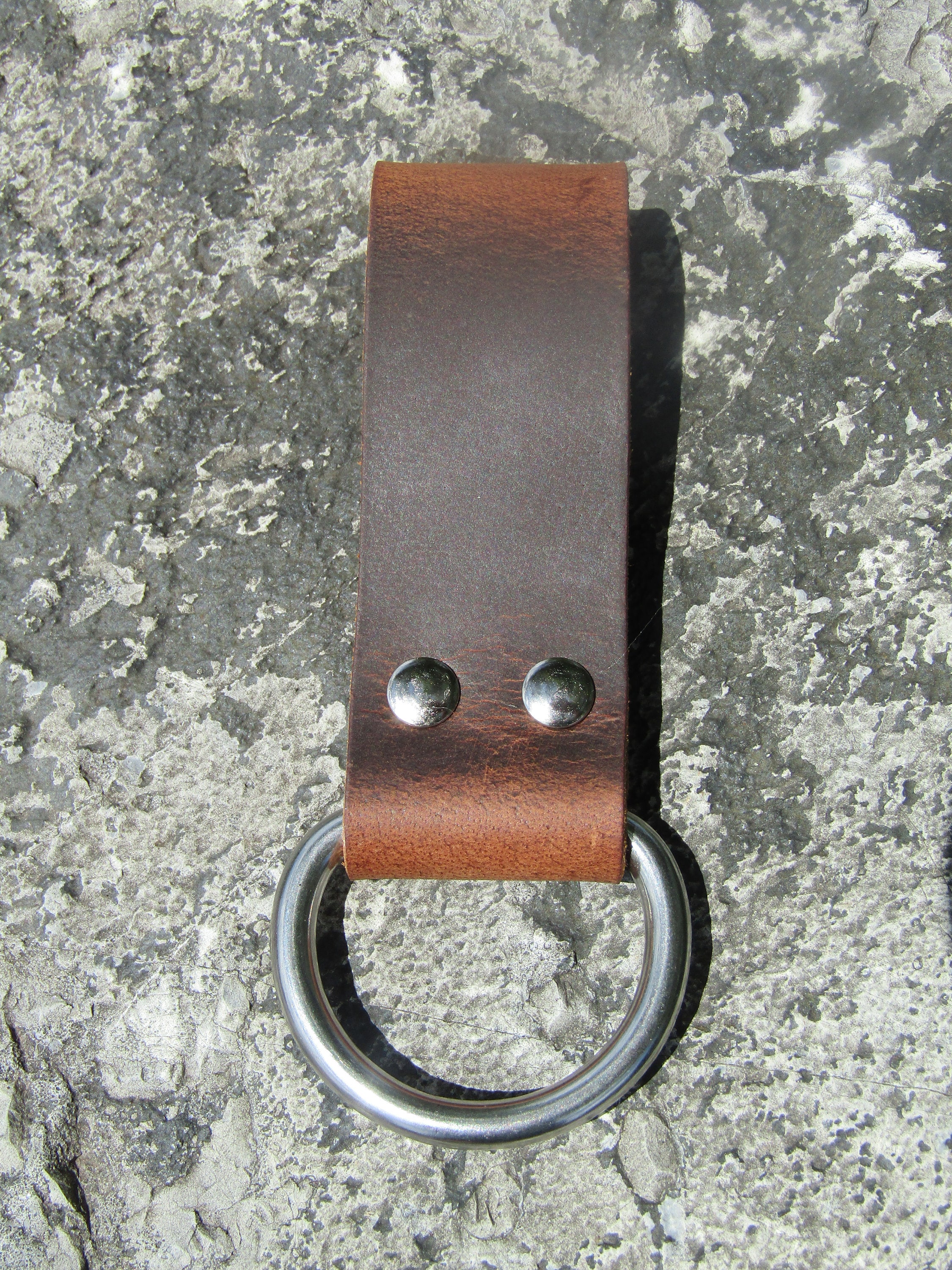 Water Buffalo Leather Knife Hanger, Strap Holder, With Stainless Steel ...