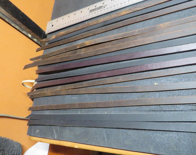 1/2" Wide Leather Straps Scrap Leather, Craft Leather Project Leather ...