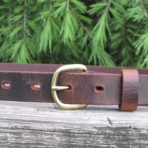 Narrow Leather Belt Handmade Leather Belt, 1" Wide Leather Belt Leather ...