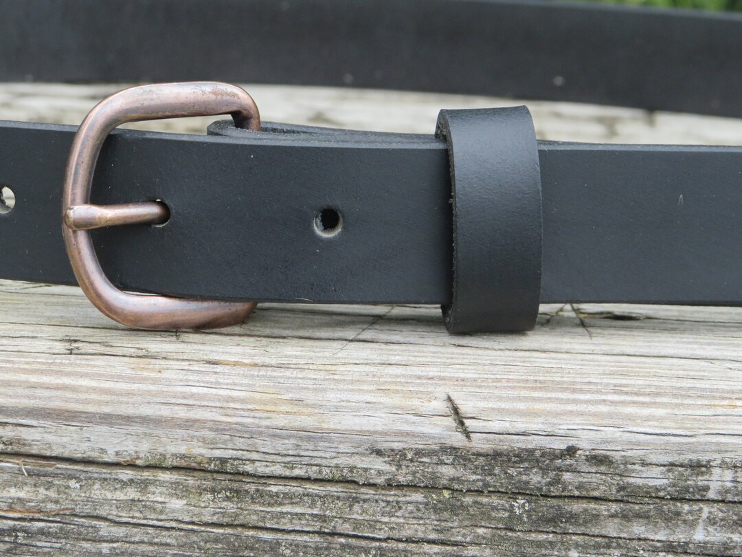 1 Inch Black Leather Belt, Full Grain Black Leather Belt, Womans ...
