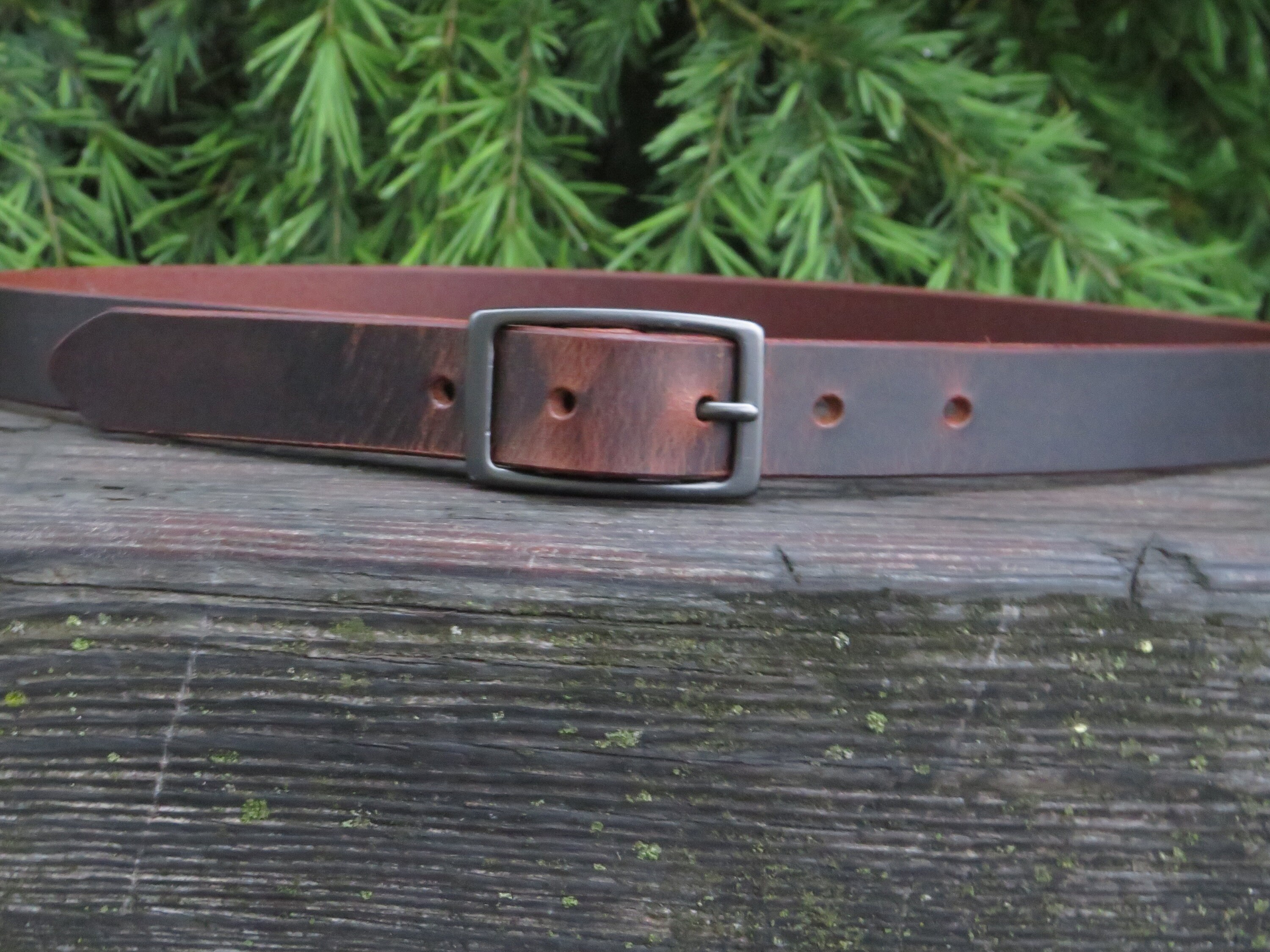 1 Inch Wide Leather Belt, Full Grain Brown Leather Belt, Narrow Leather ...
