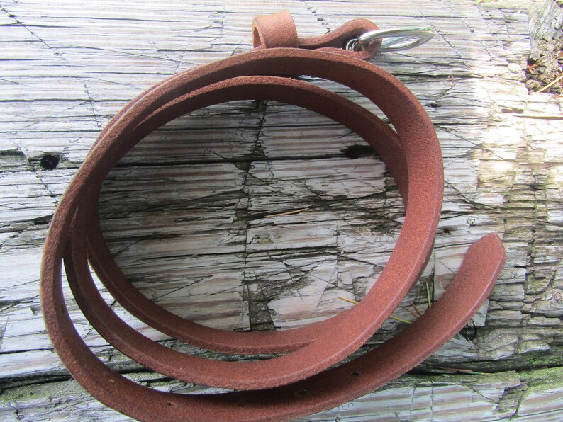 Water Buffalo Leather Narrow Belt Made in USA 3/4 - Etsy