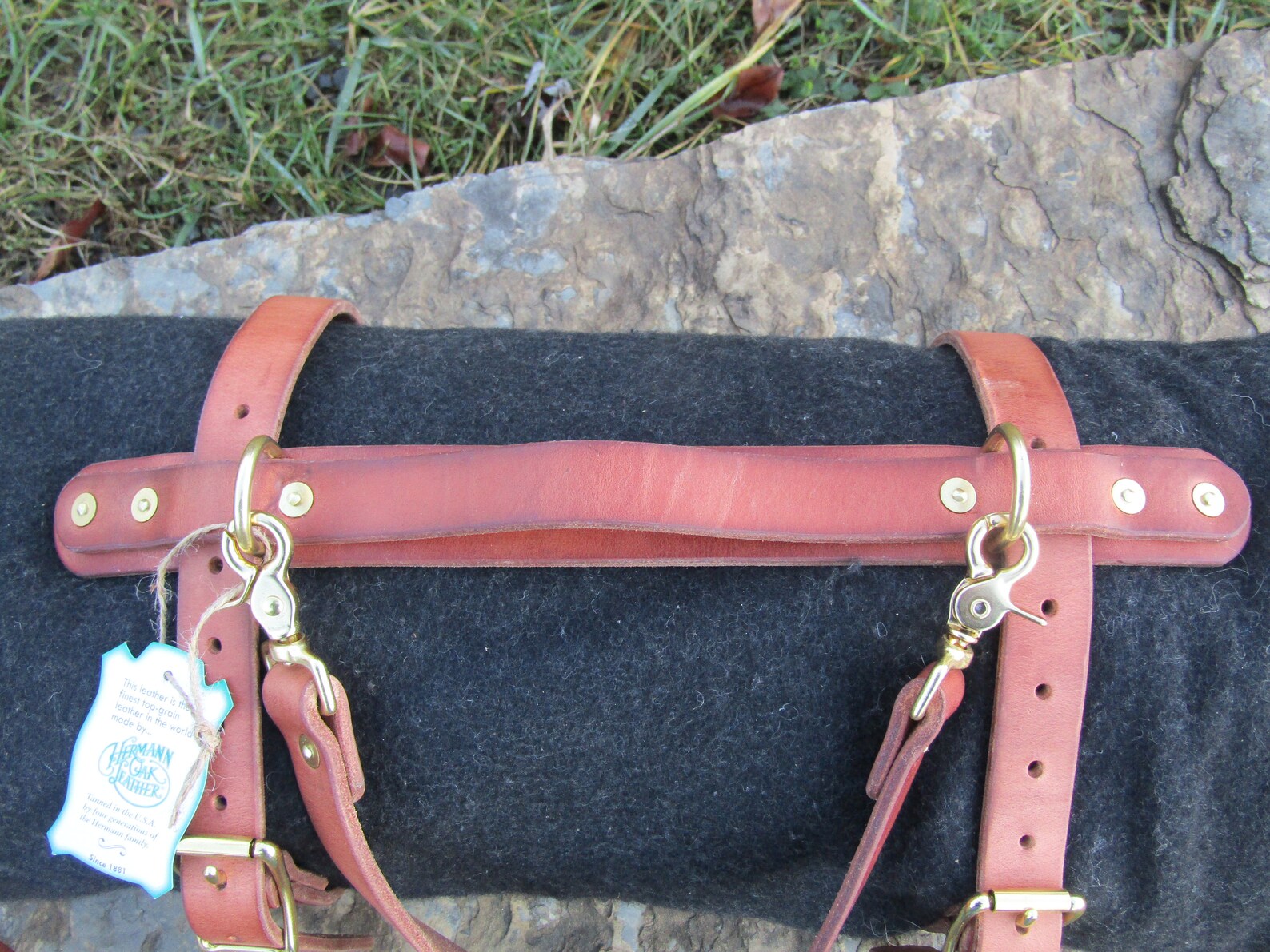 Hand Made Hermann Oak Harness Leather Blanket Carrier/ Blanket Harness/ Leather Bedroll, Leather ...
