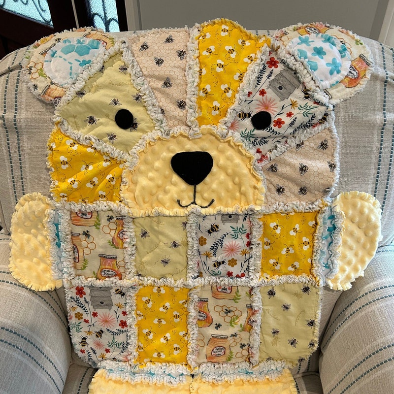 Teddy Bear Rag Quilt - Etsy